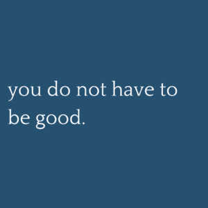 You do not have to be good - Laura Hartley | Public Love Enterprises